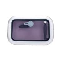 China Aluminum Acrylic Square Boat Deck Hatch 27.5mm Height 15mm Thickness Watertight Marine Grade for sale