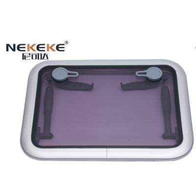 China Aluminum Acrylic Square Boat Deck Hatch 27.5mm Height 15mm Thickness Watertight Marine Grade for sale