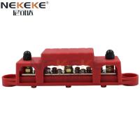 China M6 Screw Stud Marine Bus Bar PA66 Terminal Block 250A 48V DC with Protective Cover for Boat Wiring for sale