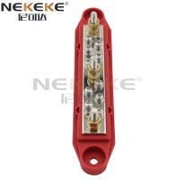 China M6 Screw Stud Marine Bus Bar PA66 Terminal Block 250A 48V DC with Protective Cover for Boat Wiring for sale