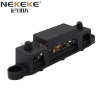 China M6 Screw Stud Marine Bus Bar PA66 Terminal Block 250A 48V DC with Protective Cover for Boat Wiring for sale