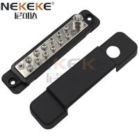 China 150A Marine Power Distribution Bus Bar with 32 Terminals, 300V AC/48V DC Voltage Rating for Boats and Solar Systems for sale