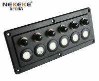 China ABS Construction 6 Gang Rocker Switch Panel Circuit Control Box 12V/24V 10A for Boats CE Certified for sale