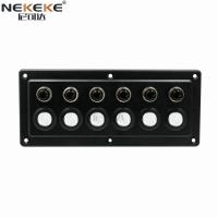 China ABS Construction 6 Gang Rocker Switch Panel Circuit Control Box 12V/24V 10A for Boats CE Certified for sale