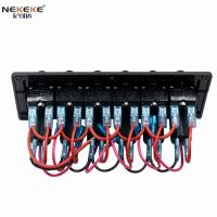 China ABS Construction 6 Gang Rocker Switch Panel Circuit Control Box 12V/24V 10A for Boats CE Certified for sale