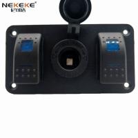 China Waterproof 3 Gang Marine Switch Panel with LED Rocker Switches 16A 12V/24V ON-OFF Function for sale