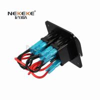 China Marine Grade 2 Gang Rocker Switch Panel ON OFF LED Backlight IP68 Waterproof 20A DC 24V DC for sale