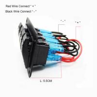 China 4 Gang Marine Switch Panel 12V 24V IP65 Waterproof 20A Rocker Switch 5.00'' x 2.68'' Aluminum for sale