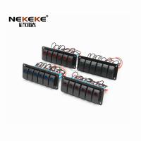 China 6-Gang Marine Switch Panel 12V 24V Waterproof IP66 Rocker Electrical Control 20A Max Current for sale