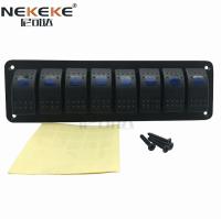 China IP65 Waterproof 8 Gang Marine Switch Panel 24V 20A with Aluminum Construction for Boats and Vehicles for sale