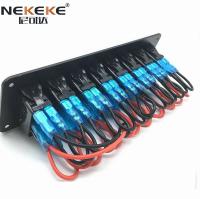 China IP65 Waterproof 8 Gang Marine Switch Panel 24V 20A with Aluminum Construction for Boats and Vehicles for sale