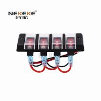 China 4 Gang 12V Waterproof Marine Rocker Switch Panel ON OFF Toggle Switch Panel For Boat for sale
