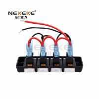 China 4 Gang 12V Waterproof Marine Rocker Switch Panel ON OFF Toggle Switch Panel For Boat for sale