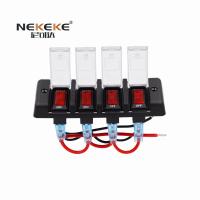 China 4 Gang 12V Waterproof Marine Rocker Switch Panel ON OFF Toggle Switch Panel For Boat for sale