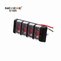 China 4 Gang 12V Waterproof Marine Rocker Switch Panel ON OFF Toggle Switch Panel For Boat for sale