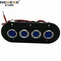 China IP65 Waterproof Marine Rocker Switch Panel with Dual USB Charger & Voltmeter - 130x52mm DC 12V/24V for sale