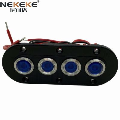 China IP65 Waterproof Marine Rocker Switch Panel with Dual USB Charger & Voltmeter - 130x52mm DC 12V/24V for sale