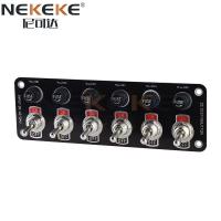 China Waterproof 6 Gang Marine Rocker Switch Panel with 10A Fuse Protection for DC 12V/24V Boat and Yacht Applications for sale