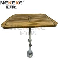 China Natural Look Rectangular Teak Marine Table Tops 20mm Thick with Compass Rose Design OEM ODM Custom Sizes 370x600mm to 660x840mm for sale