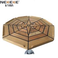 China Octagonal Teak Table Top 490mm 600mm 810mm with Star Inlay - Marine Wood Yacht & RV Furniture for sale