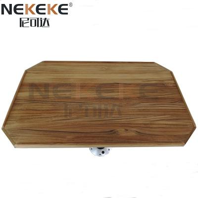 China OEM Rectangular Teak Marine Table Top 420x620mm with 20mm Total Thickness and Plain Cut Corners for sale