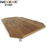 China OEM Rectangular Teak Marine Table Top 420x620mm with 20mm Total Thickness and Plain Cut Corners for sale