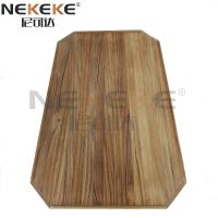 China OEM Rectangular Teak Marine Table Top 420x620mm with 20mm Total Thickness and Plain Cut Corners for sale