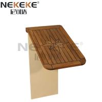 China Marine Teak Folding Table Top 20mm Thick with Black Caulking for Boat Yacht RV 510x750mm for sale
