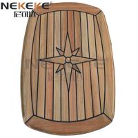 China Handcrafted Marine Teak Tabletop with Star Inlay - 16mm Thickness, 450x600mm to 610x940mm Sizes for sale