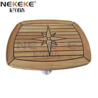 China Handcrafted Marine Teak Tabletop with Star Inlay - 16mm Thickness, 450x600mm to 610x940mm Sizes for sale