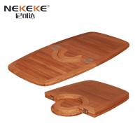 China Foldable Teak Wood Marine Table Top 570/900 x 500mm Barrel Shaped with 20mm Thickness for sale