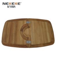 China Foldable Teak Wood Marine Table Top 570/900 x 500mm Barrel Shaped with 20mm Thickness for sale