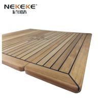 China Marine Folding Teak Table Top 22mm Thick with Compass Rose Inlay - 340/680mm to 450/900mm Sizes for sale