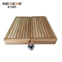 China Rectangular Folding Teak Boat Table Top with Star Inlay - 23mm Thickness, 12mm Epoxy Core for Yacht RV for sale