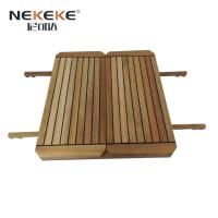 China Rectangular Folding Teak Boat Table Top with Star Inlay - 23mm Thickness, 12mm Epoxy Core for Yacht RV for sale