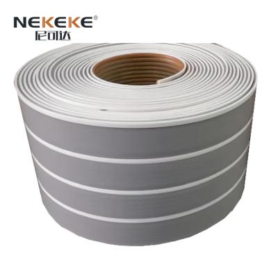 China 5mm Thickness PVC Deck Flooring Grey White Strip 2500cm Length for Marine Yacht and Boat Applications for sale