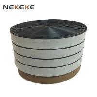 China UV Resistant PVC Artificial Teak Decking 5mm Thick Anti Slip Marine Flooring 2500cm Length for sale