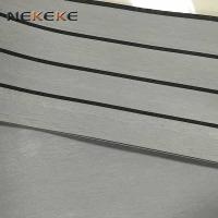 China UV Resistant PVC Artificial Teak Decking 5mm Thick Anti Slip Marine Flooring 2500cm Length for sale