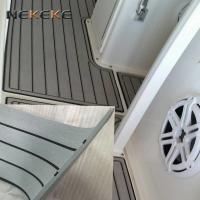 China UV Resistant PVC Artificial Teak Decking 5mm Thick Anti Slip Marine Flooring 2500cm Length for sale