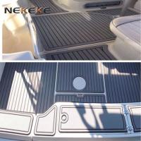 China UV Resistant PVC Artificial Teak Decking 5mm Thick Anti Slip Marine Flooring 2500cm Length for sale