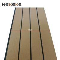 China Marine Non Slip PVC Plastic Floor Decking Roll 5mm Thick 2500cm Length Teak Color Boat Deck Flooring for sale