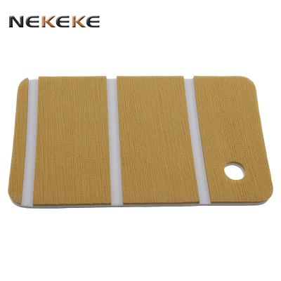 China Golden Yellow EVA Marine Deck Matting with White Stripes - Anti-Slip Surface for Wet Conditions and Heat Insulation for sale