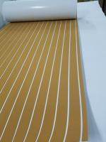 China Golden Yellow EVA Marine Deck Matting with White Stripes - Anti-Slip Surface for Wet Conditions and Heat Insulation for sale
