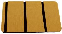 China Golden Black Striped EVA Boat Deck Mats with Straight Groove Non-Slip Design for Marine Applications for sale