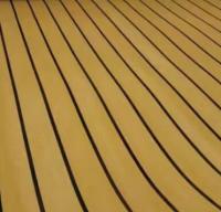 China Golden Black Striped EVA Boat Deck Mats with Straight Groove Non-Slip Design for Marine Applications for sale