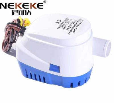 China Automatic Submersible Marine Bilge Pump 600-1100GPH 12V/24V with 1.6A Current and 19mm Outlet for sale