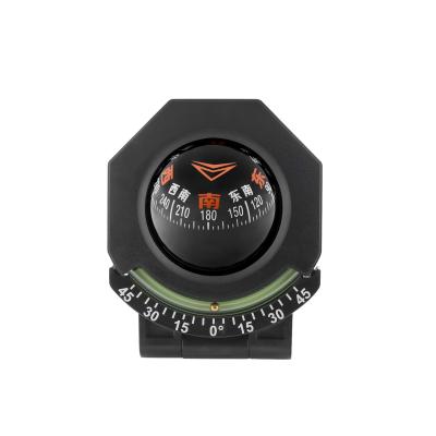 China 2-in-1 Foldable ABS Boat Compass with Slope Meter - High Precision Dashboard Navigation Instrument for Cars and Marine Vehicles for sale