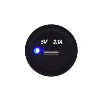 China 2.1A Waterproof USB Charging Socket with 12V/24V Input for Car Boat Marine Power Supply for sale
