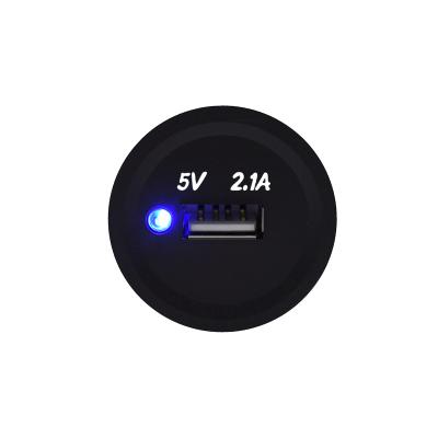 China 2.1A Waterproof USB Charging Socket with 12V/24V Input for Car Boat Marine Power Supply for sale