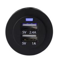 China Marine Power Socket with ABS Material 12V-24V Input and 3.4A Dual USB Charging for RV Car Marine Applications for sale
